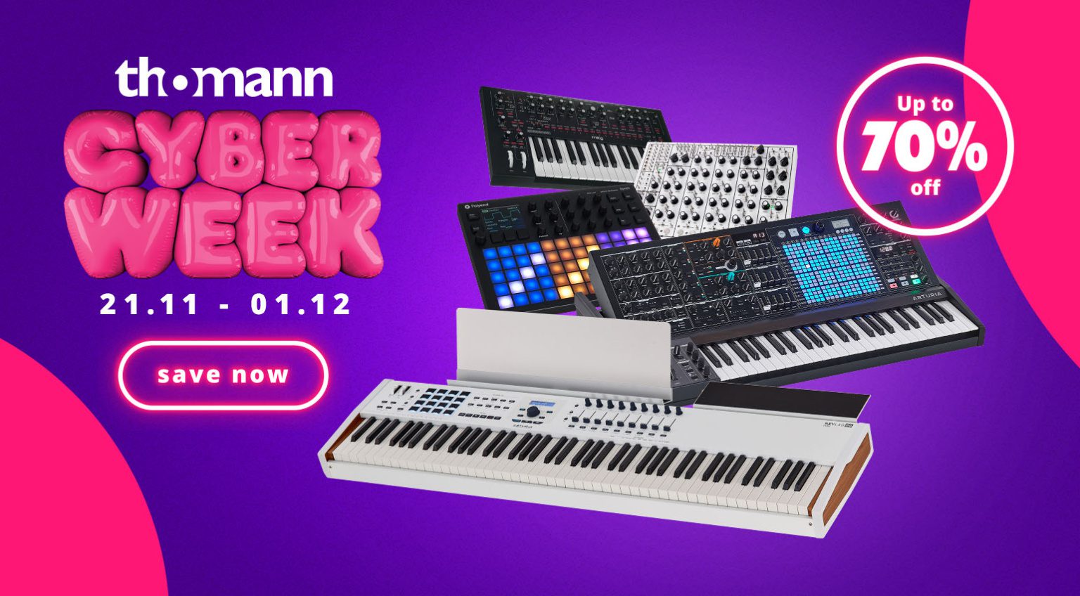 Cyberweek 2025: synth in offerta da Moog, Behringer e altri